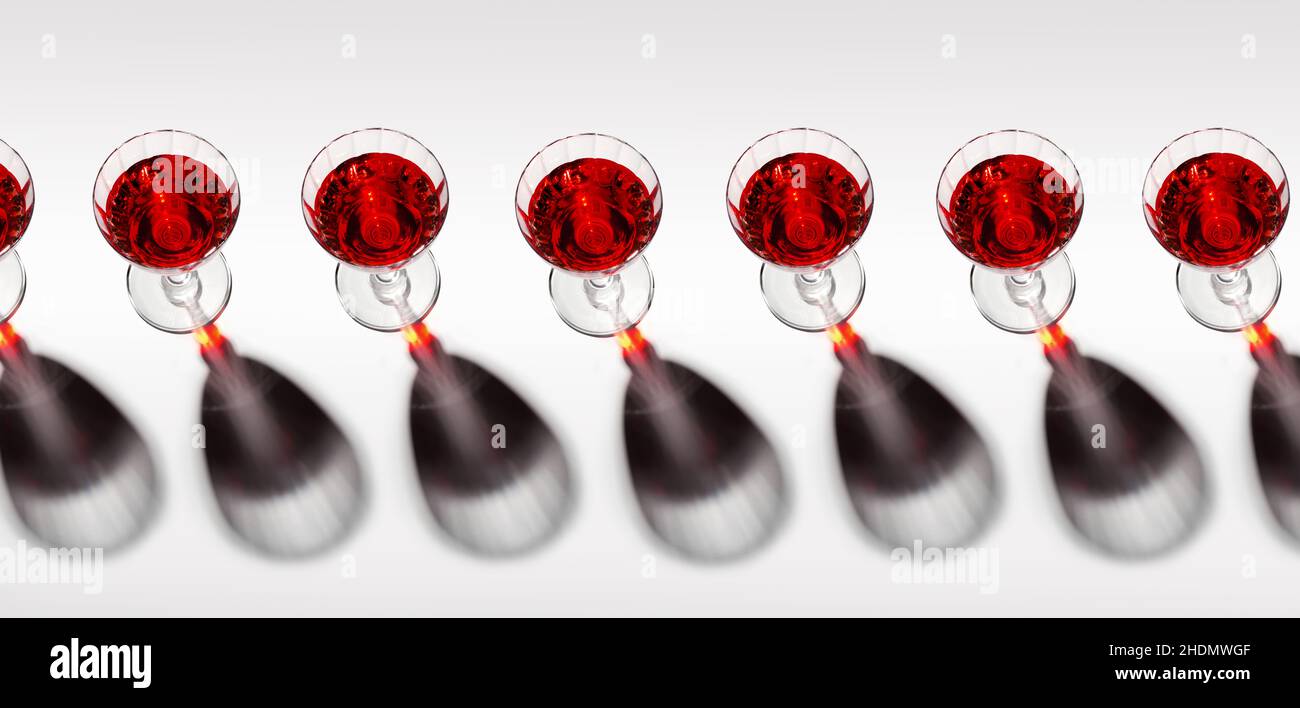 in a row, red wine, in a line, in a rows, red wines Stock Photo - Alamy