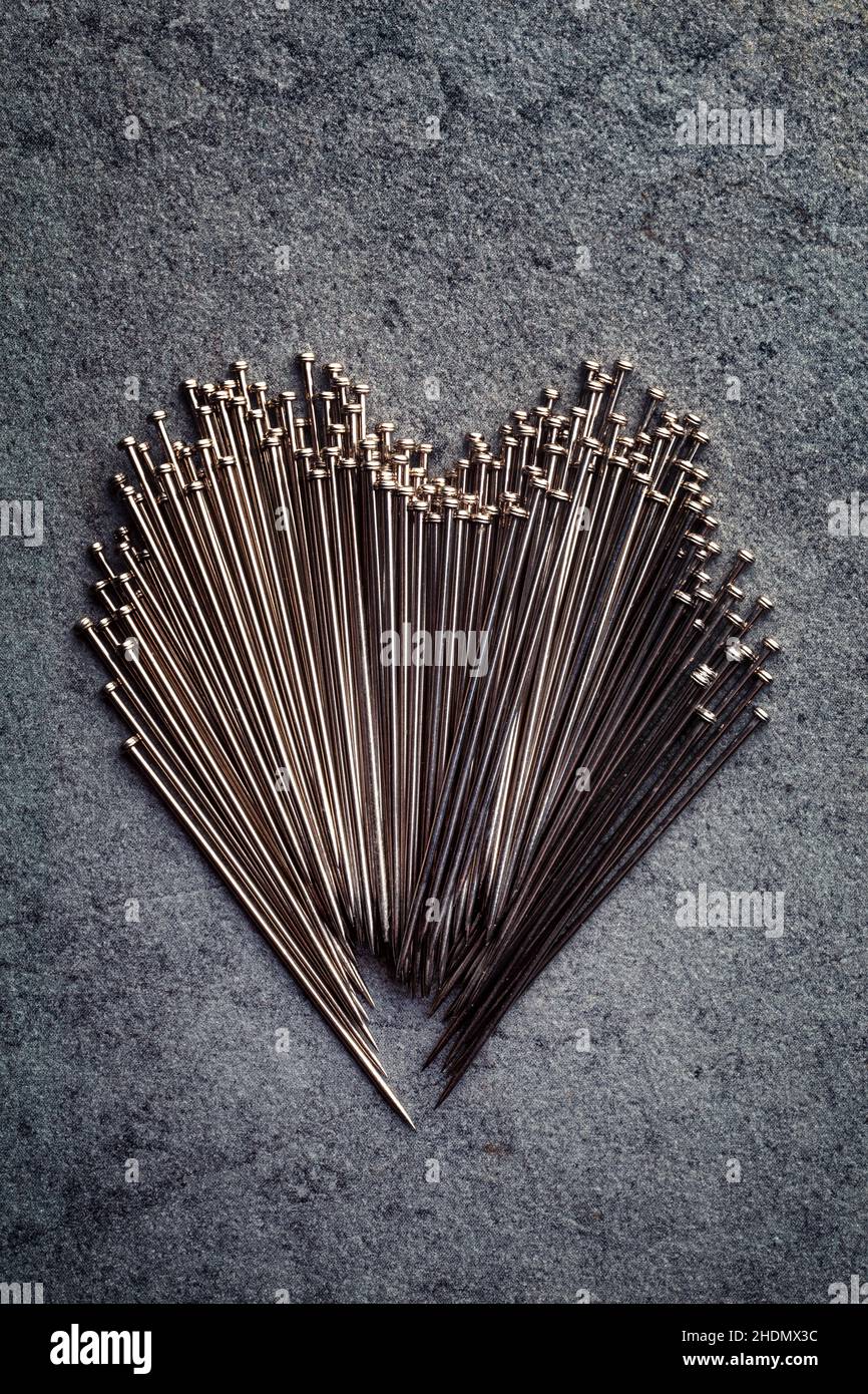 heart, acute, needles, fixing pin, hearts, acutes, needle Stock Photo ...
