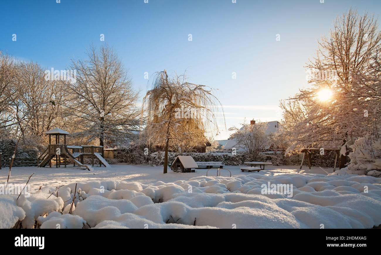 Snowy playground hi-res stock photography and images - Alamy