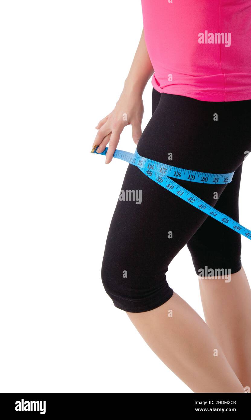 measuring, thigh, thighs Stock Photo - Alamy