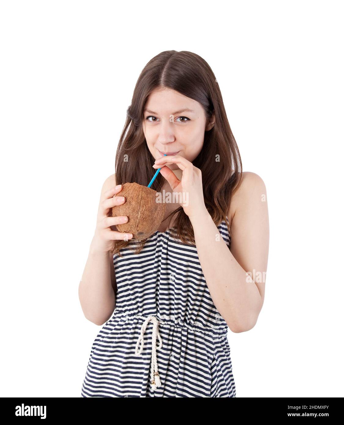 Women drinking water straw hi-res stock photography and images - Alamy