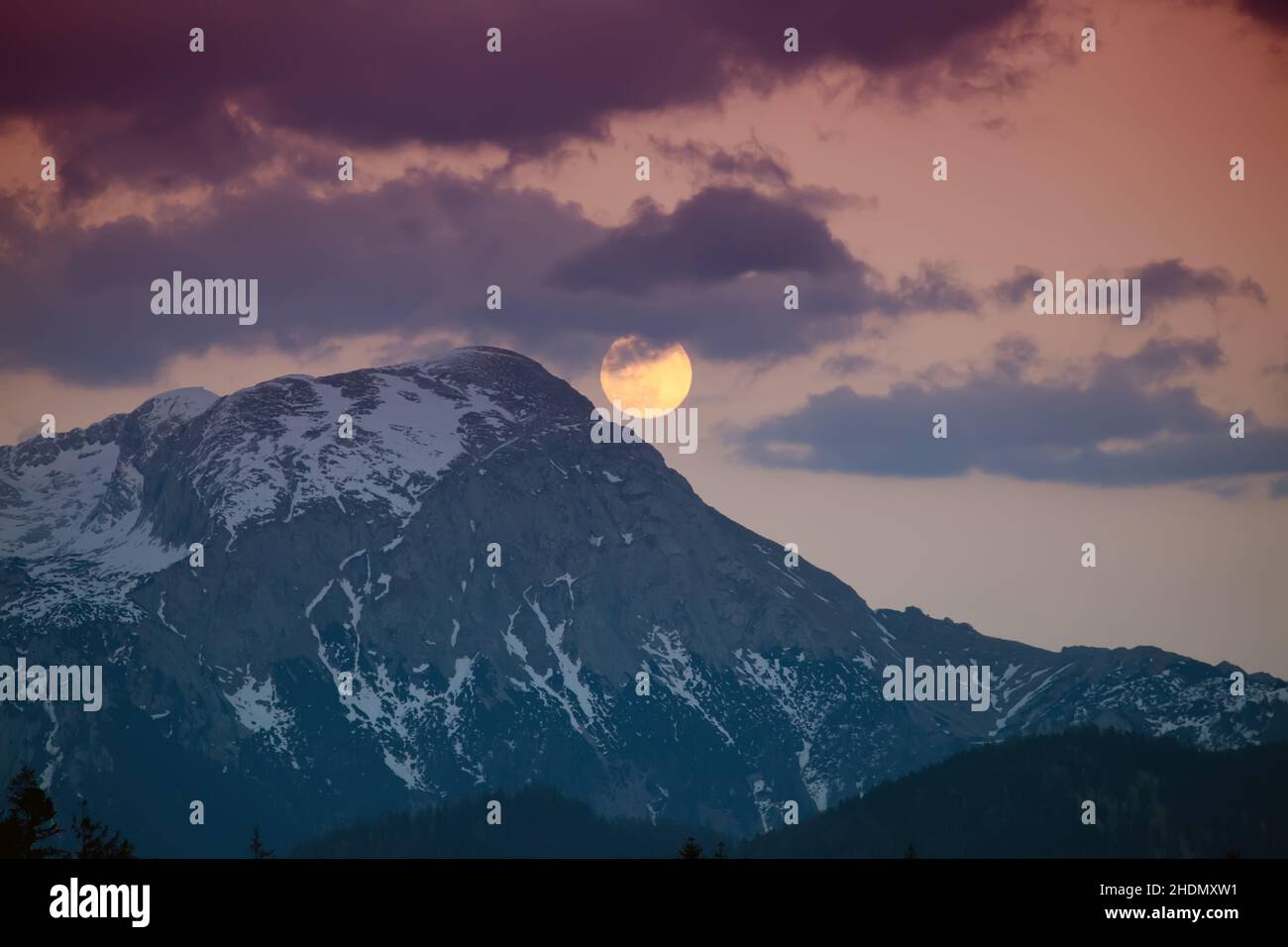 european alps, full moon, berchtesgadener land, full moons ...