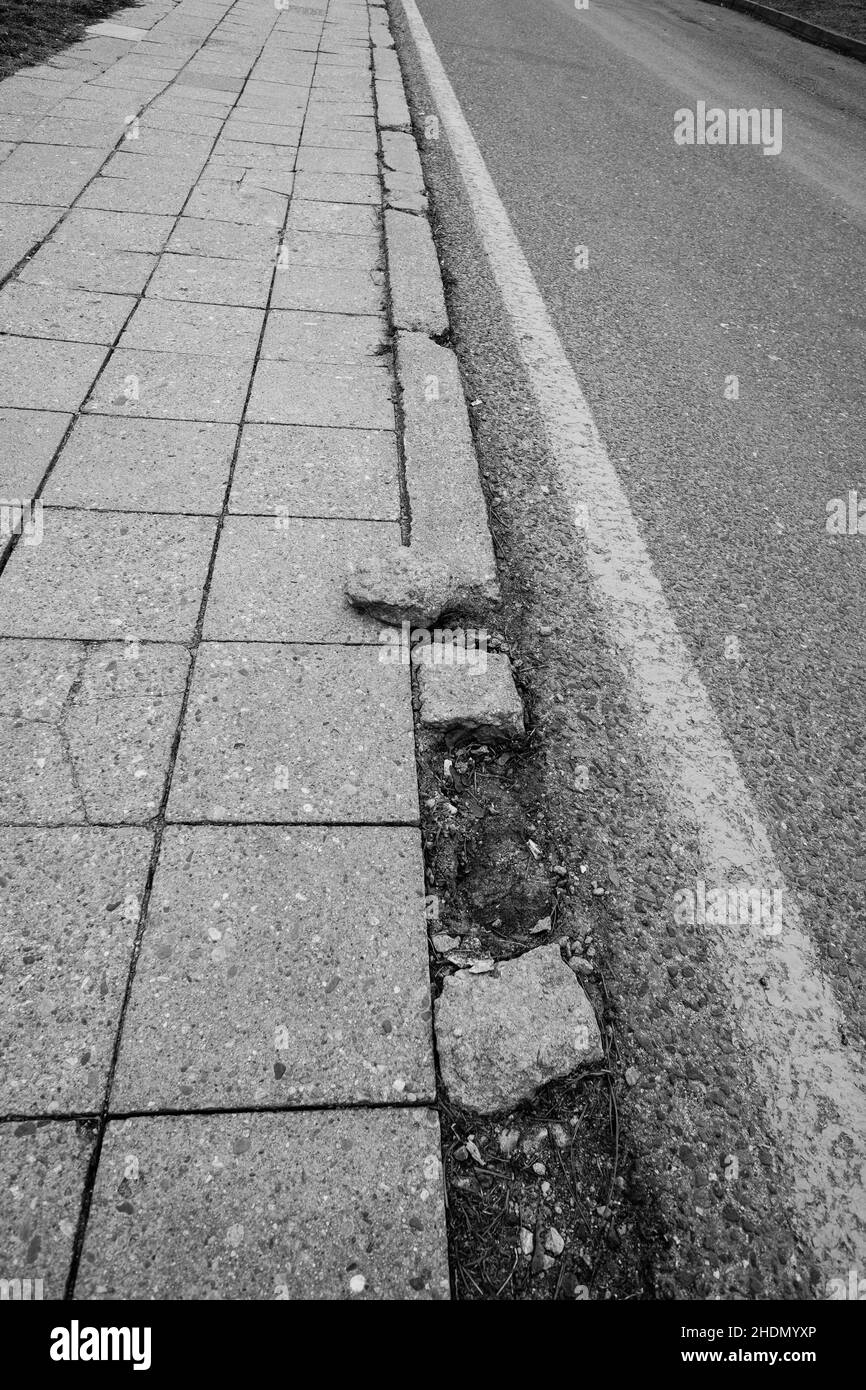 danger & risk, road damage, road marking, danger & risks, danger and ...