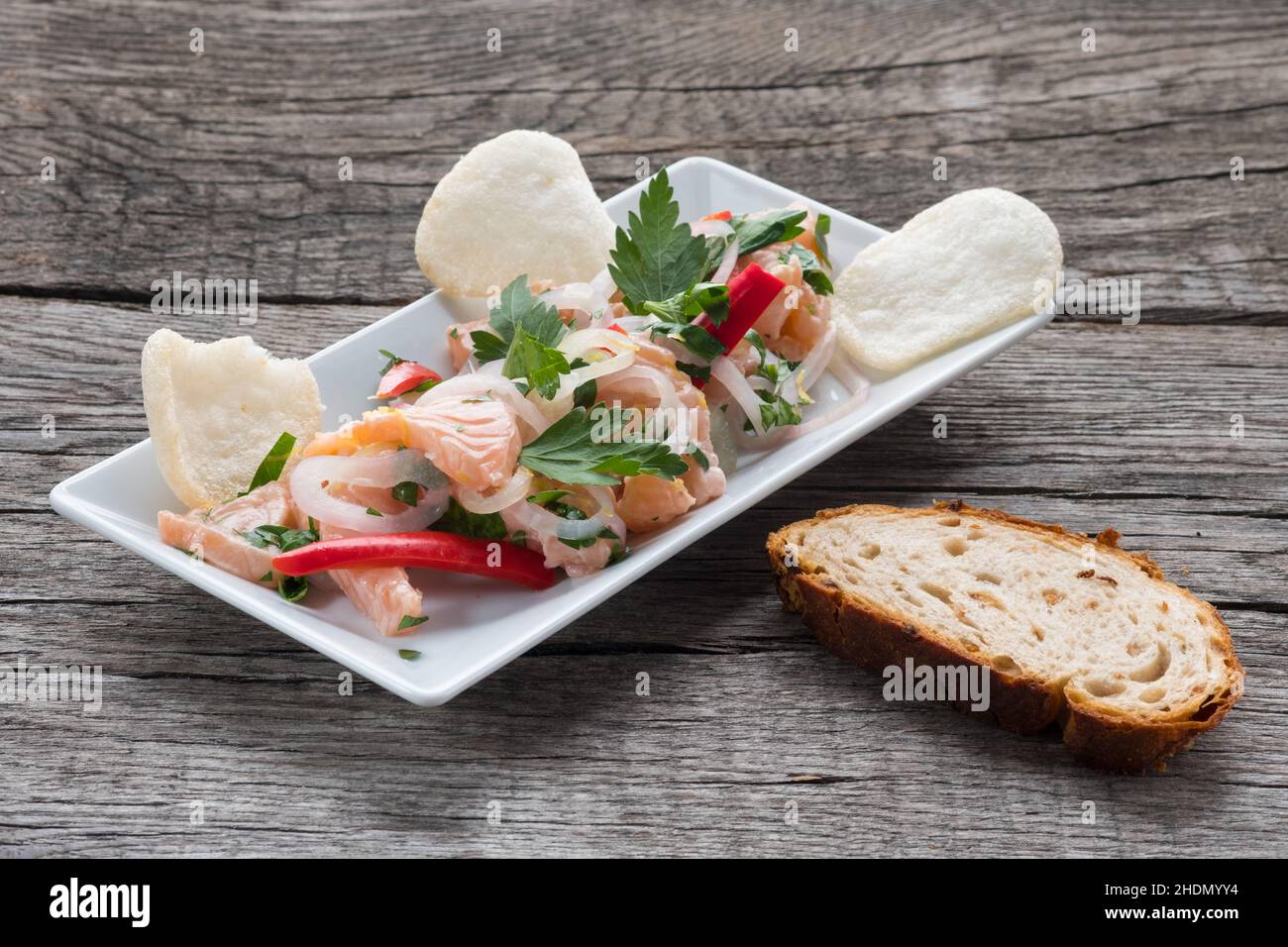 raw fish, fish dish, ceviche, raw fishs, fish dishs Stock Photo - Alamy