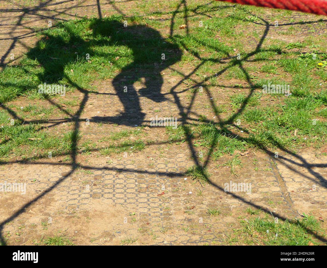 climbing net, shadow, climbing nets, shadows, silhouette Stock Photo ...