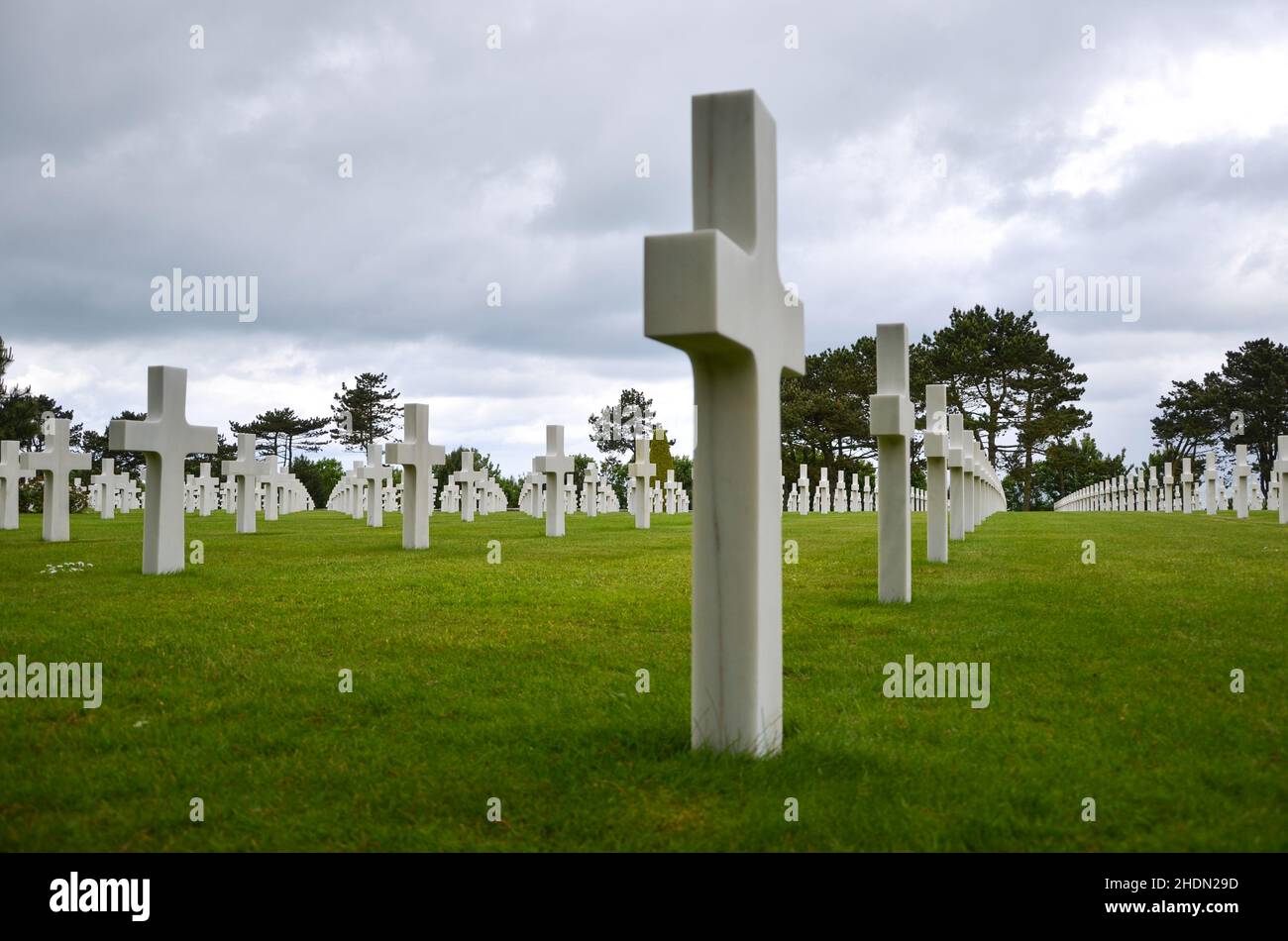 cemetery, cross, d day, cemeteries, crosses, d days Stock Photo - Alamy