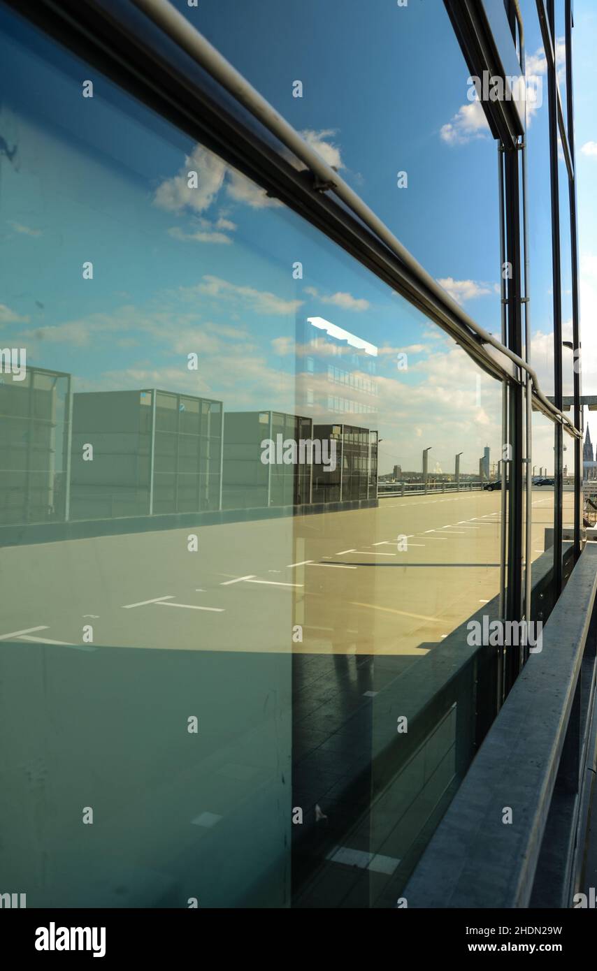 glass facade, parking, window glass, glass facades, parking district ...