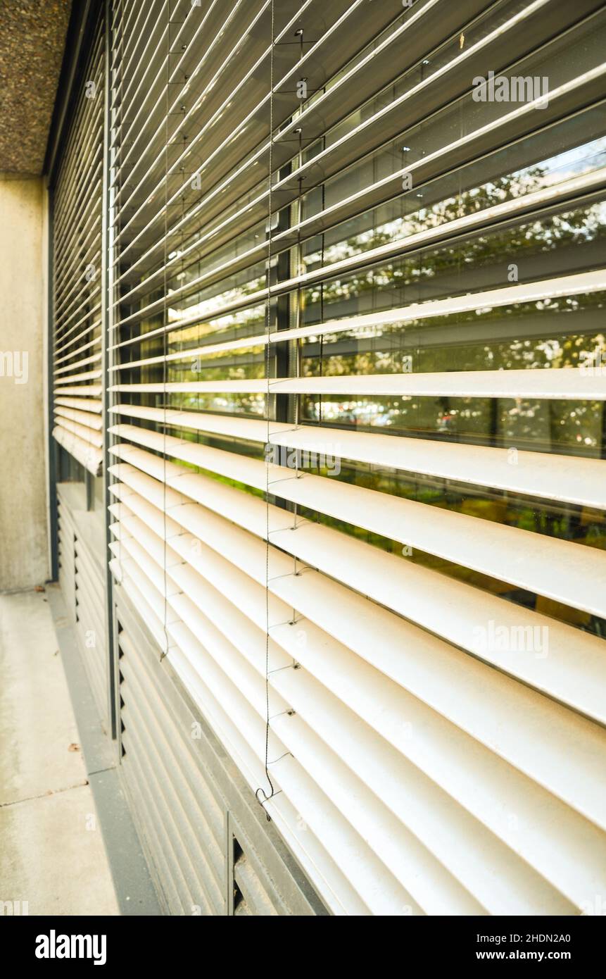 office building, sunshade, lamella, louver, office buildings, service ...