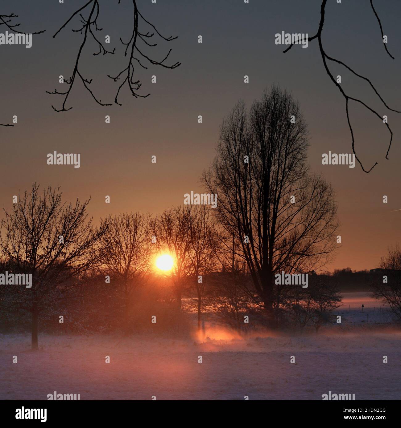 winter, sunset, winters, sunsets Stock Photo - Alamy