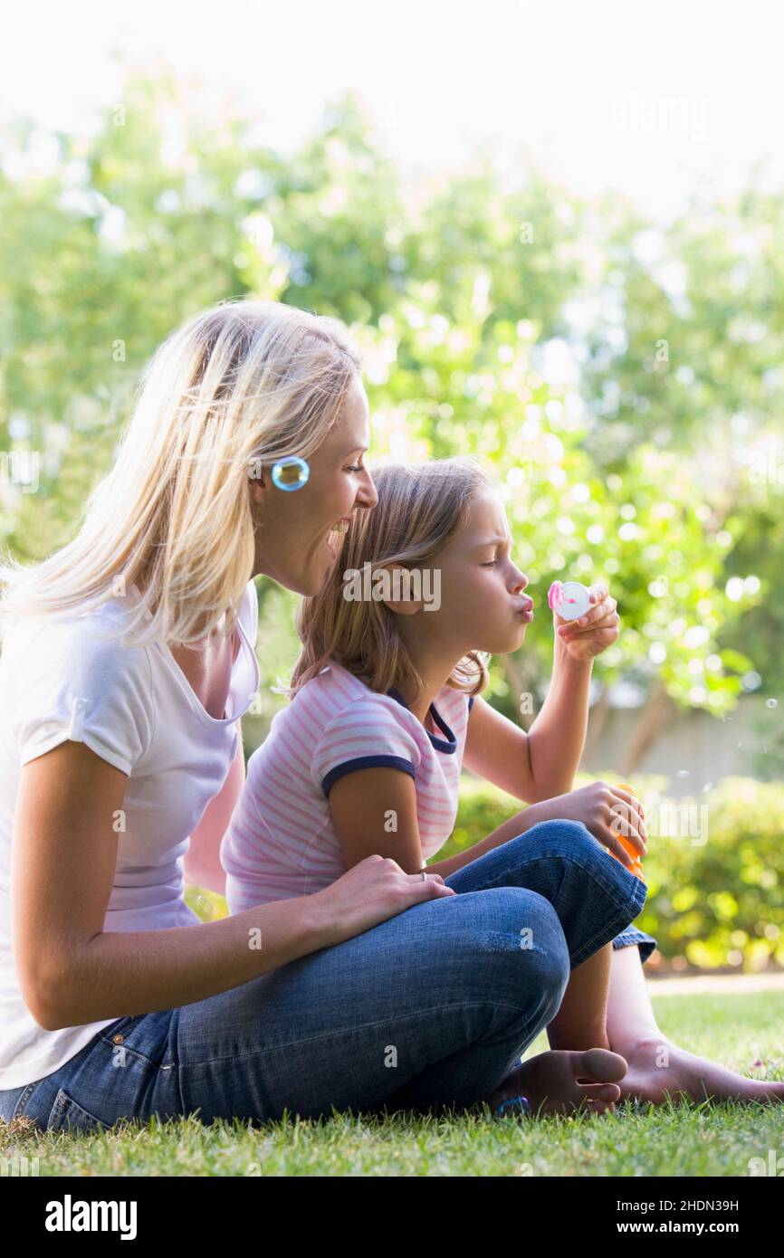 mother, daughter, soap bubble, mom, mothers, mum, daughters, soap ...