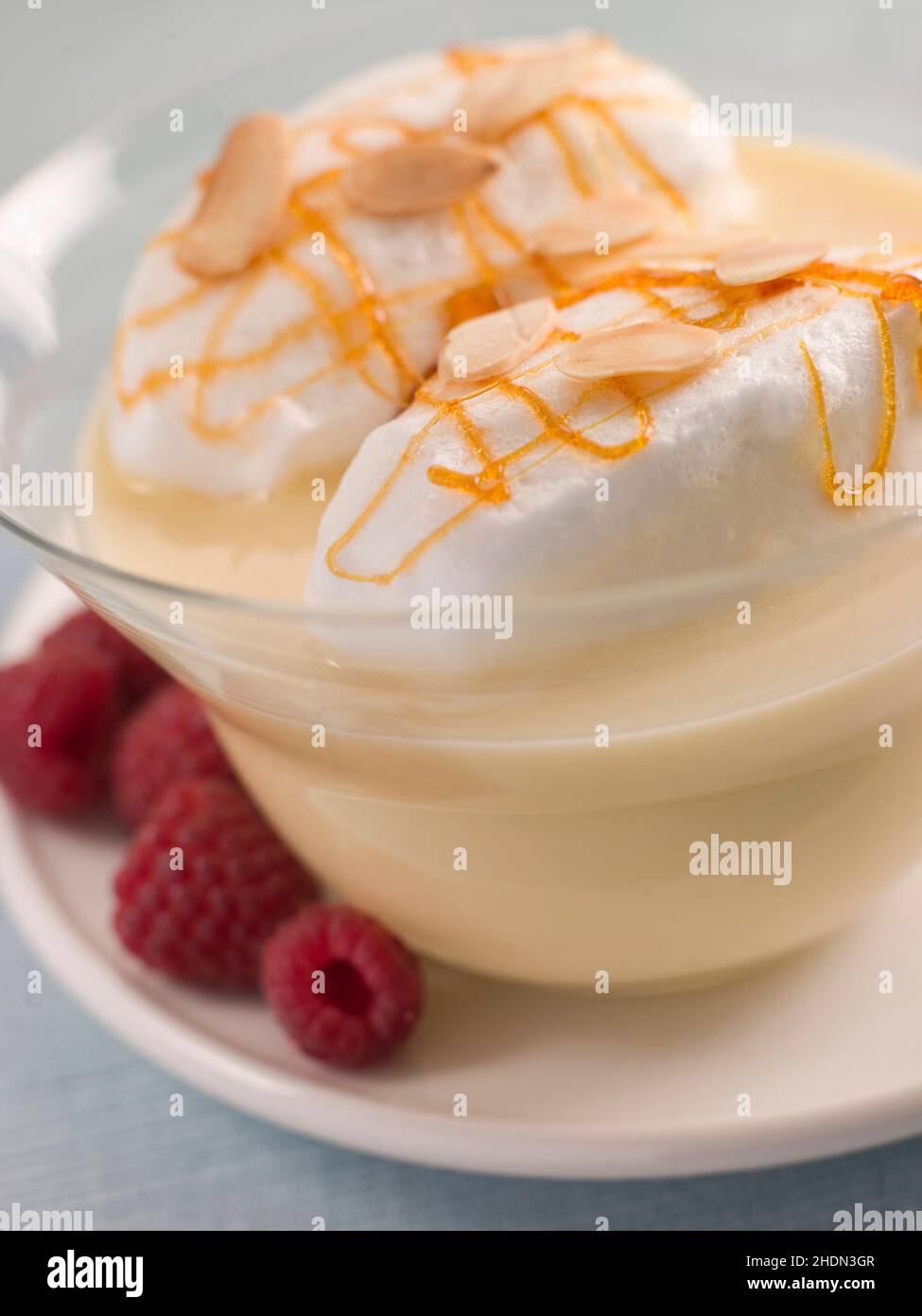dessert, snow eggs, desserts, snow egg Stock Photo - Alamy