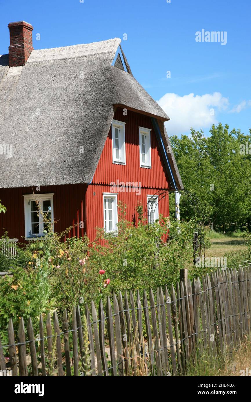 house, rural scene, thatch roof, houses, country, country life, rural ...