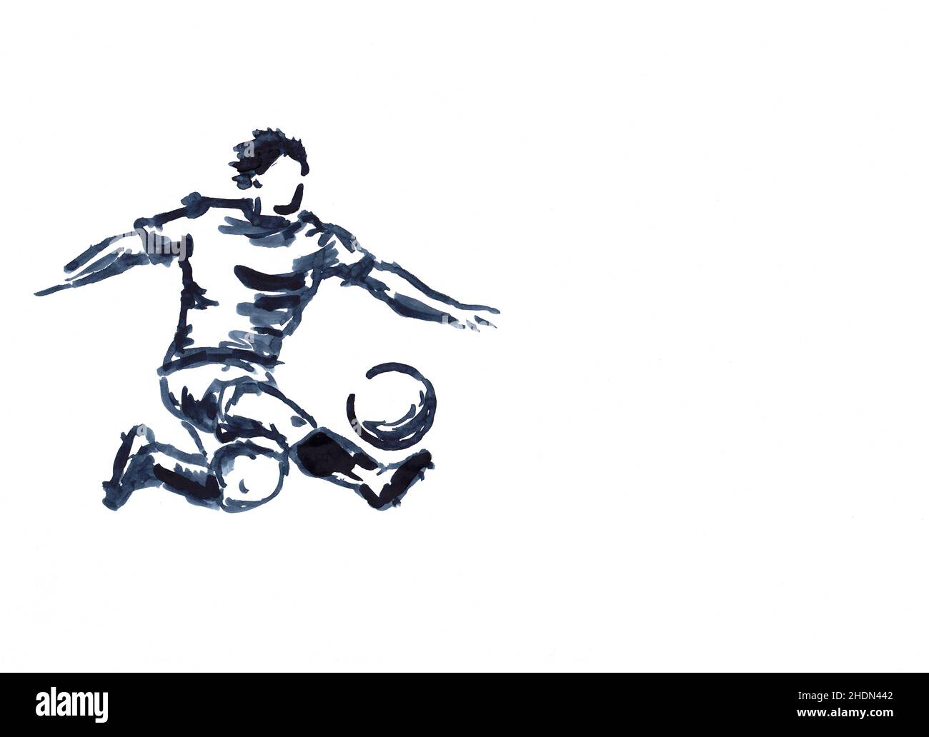 Soccer players drawings hi-res stock photography and images - Alamy