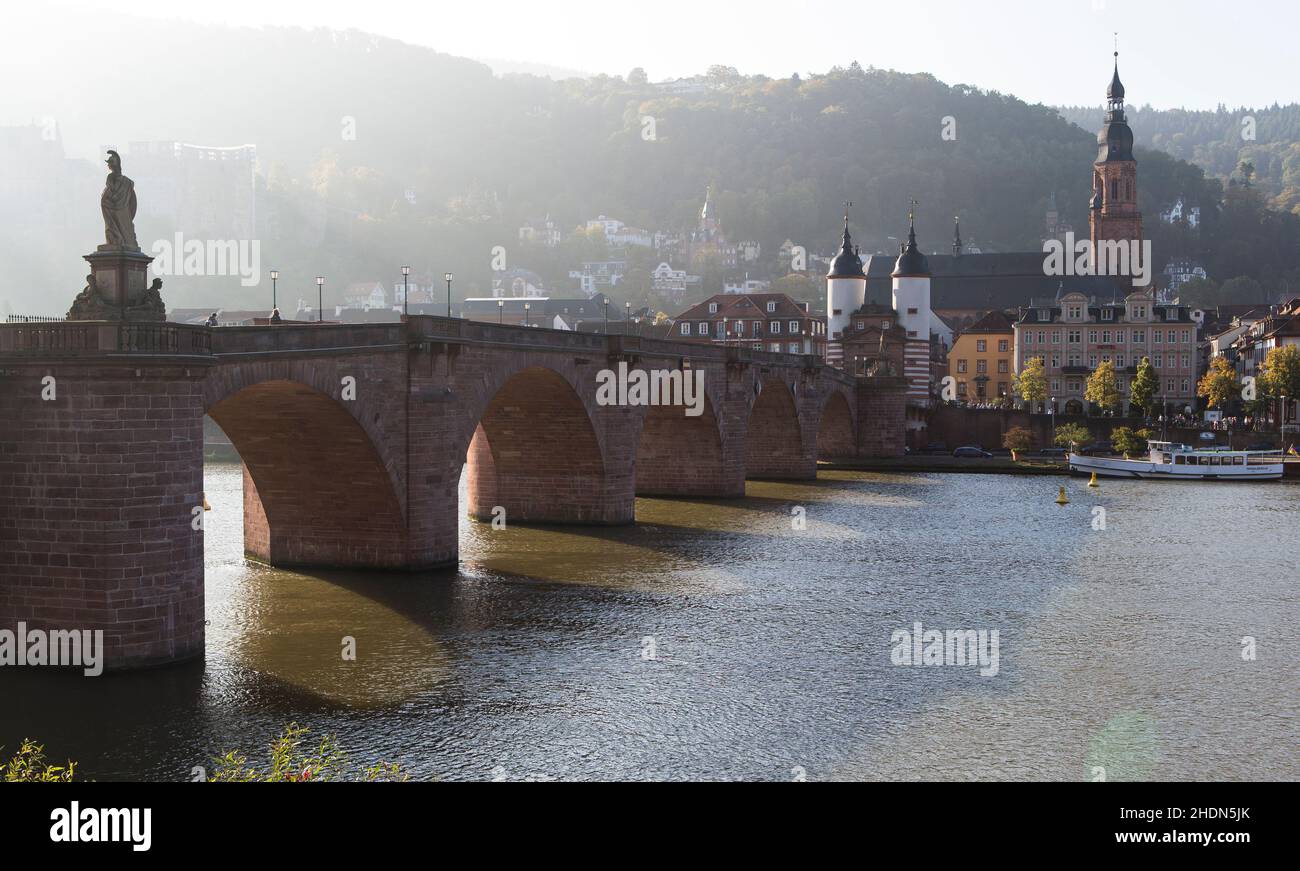 heidelberg, karl theodor-bridge, old bridge, heidelbergs, karl-theodor ...