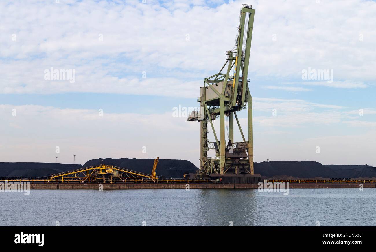 coal, harbor crane, container bridge, coals, cranes, container bridges ...