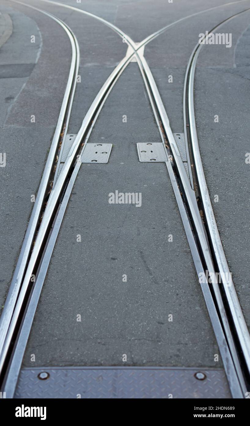 rails, decisions, railroad junction, rail, railroad junctions Stock ...