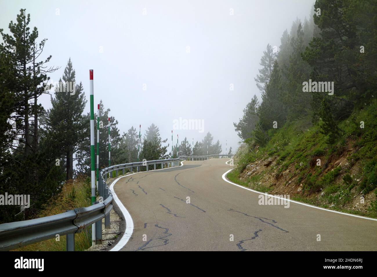 fog, curve, mountain, road, fogs, curves, mountains, roads, street ...