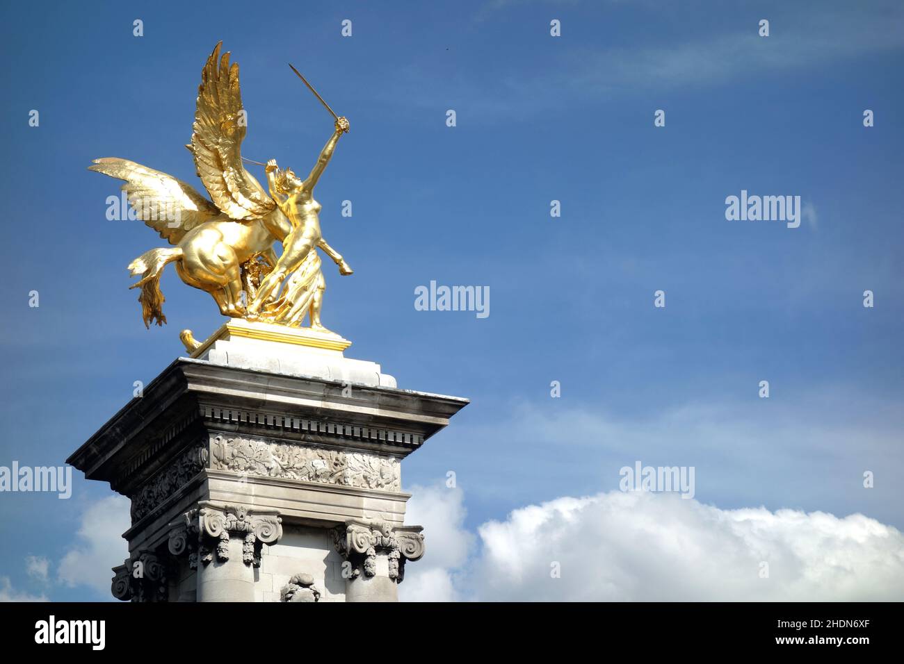 gilded, paris, statue, gildeds, statues Stock Photo - Alamy