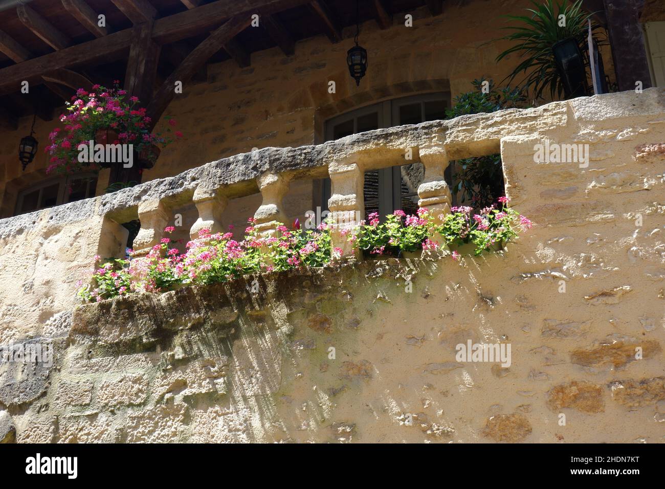balcony, stone house, balconies, stone houses Stock Photo - Alamy
