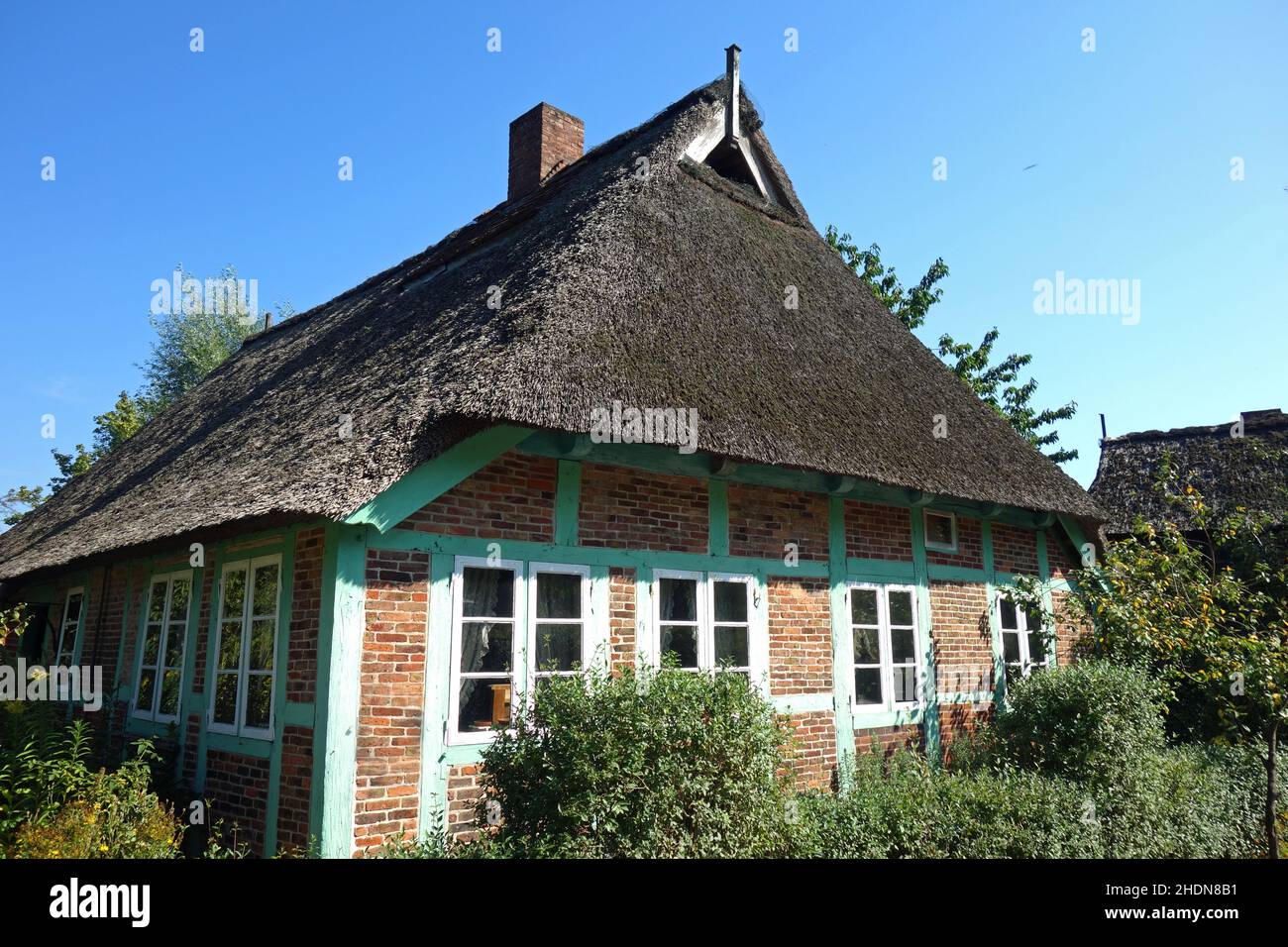 timbered, thatch roof, half-timbered, timbereds, thatch roofs Stock ...
