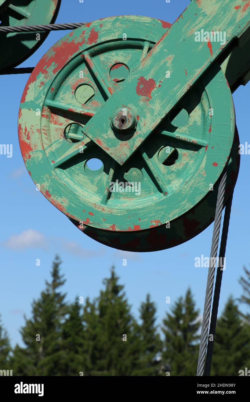 steel rope, cable car, winch, steels, cable cars, winchs Stock Photo ...