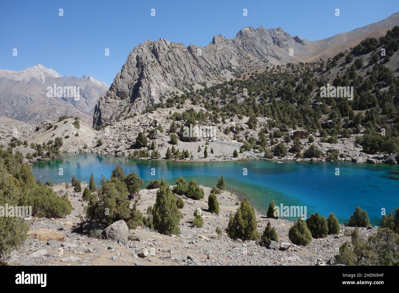 fan mountains, alaudin lake Stock Photo - Alamy