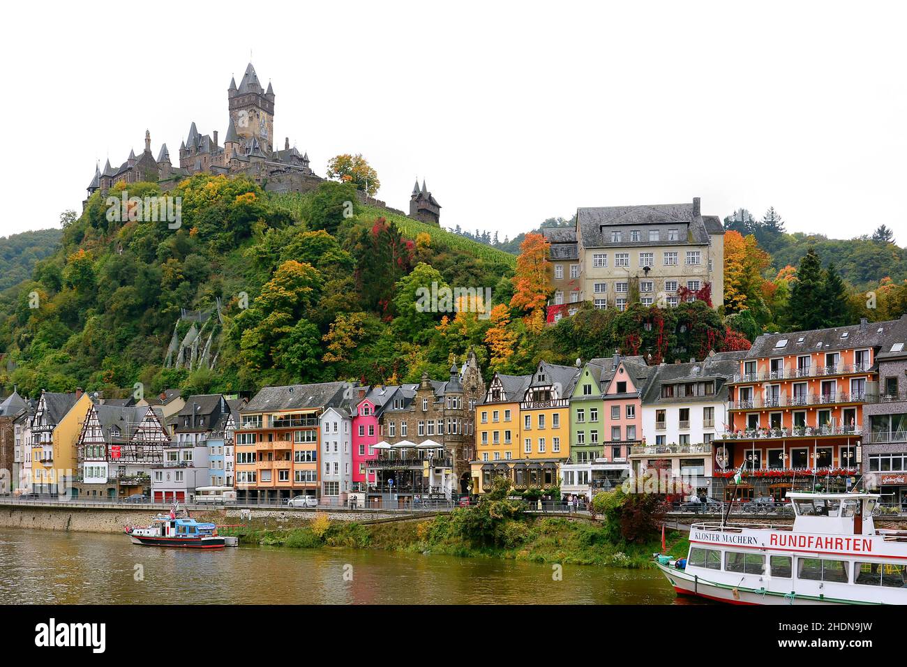 castle, moselle river, cochem, castles, moselle rivers, cochems Stock ...