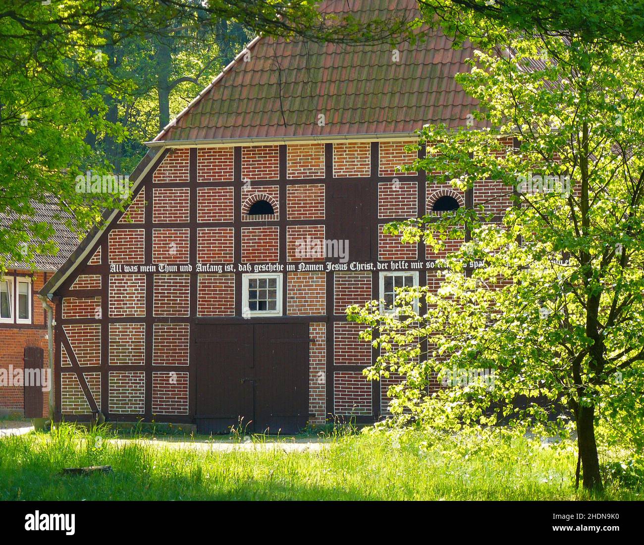 farmhouse, timbered, hall house, farmhouses, half-timbered, timbereds ...