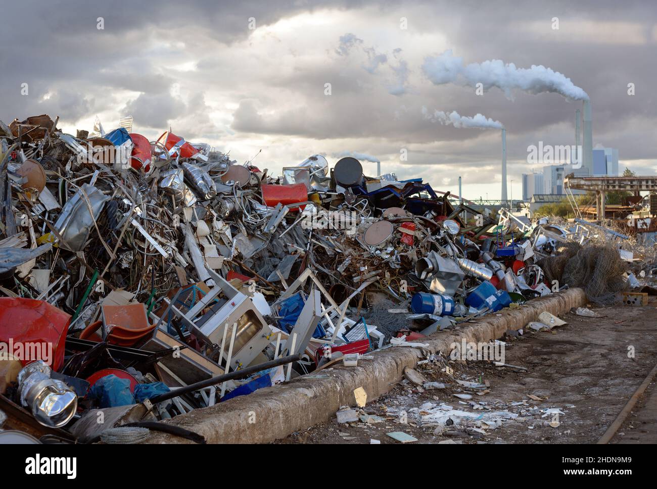 metal scrap, industrial area, metal scraps, industrial areas Stock ...