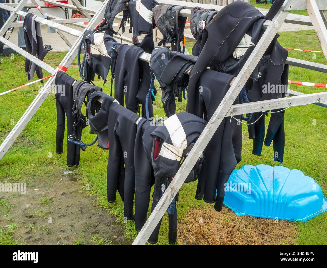 Wetsuit drying hi-res stock photography and images - Alamy