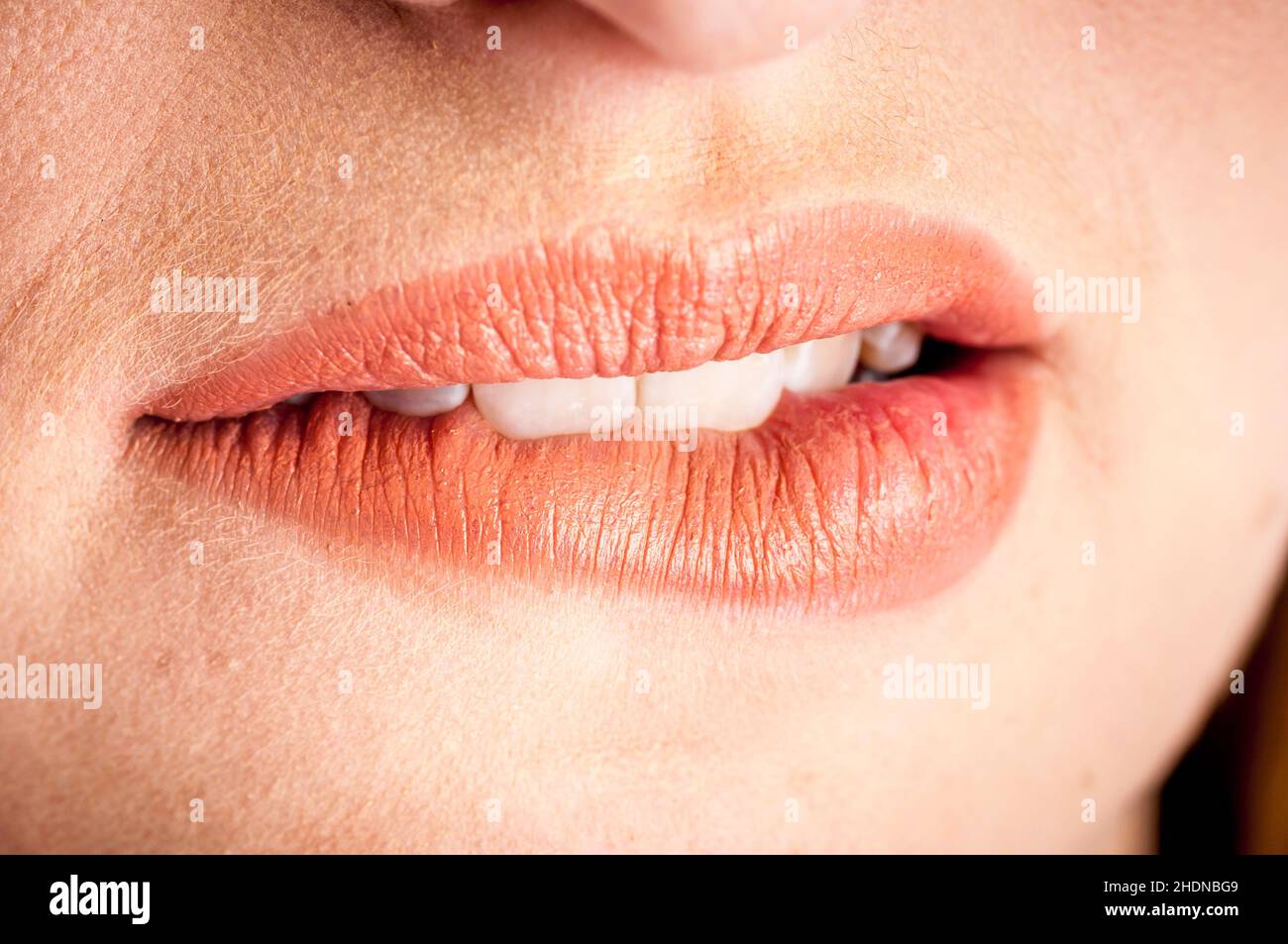 human lips, nervousness, human lip, lips Stock Photo - Alamy