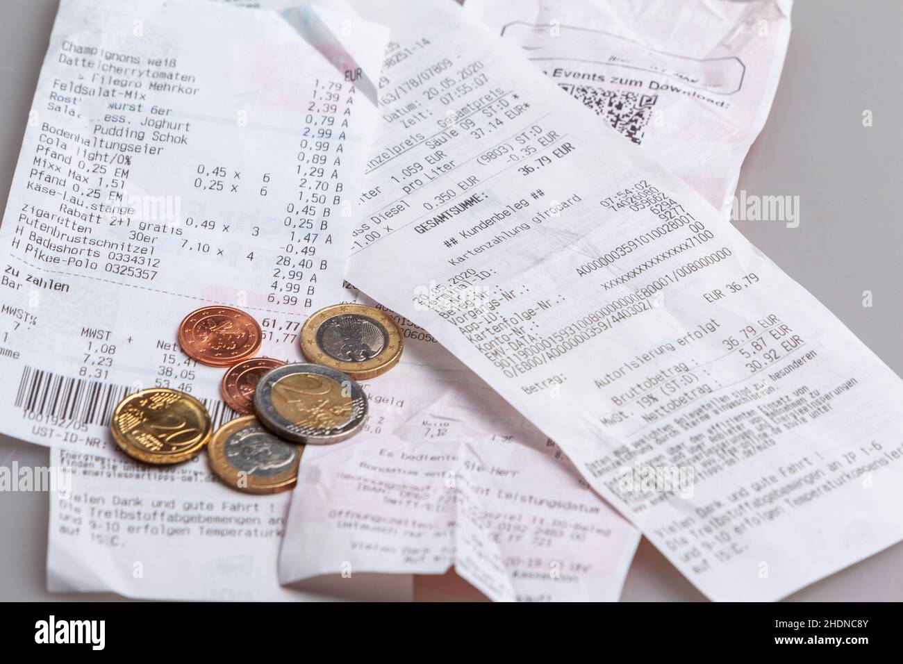 shopping, change, receipt, changes, conversion, convert, vouchers Stock ...