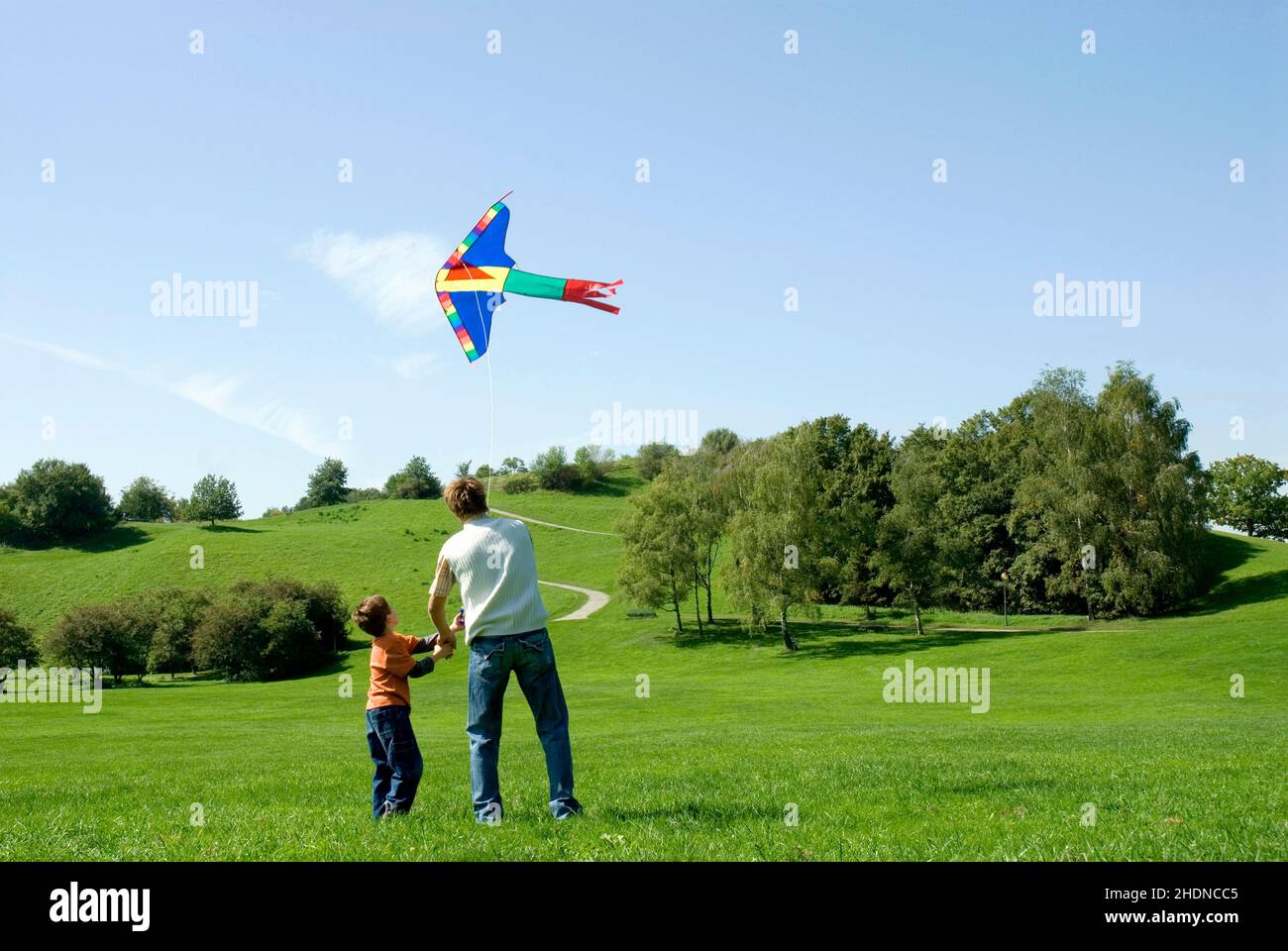 father, son, kiteflying, dad, fathers, sons Stock Photo - Alamy