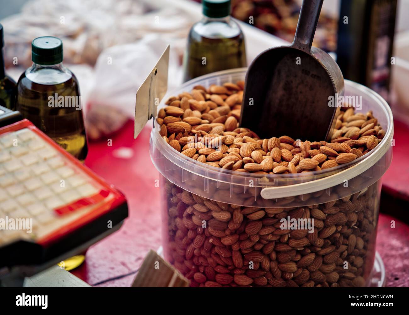 market stall, almonds, market stalls, almond Stock Photo - Alamy