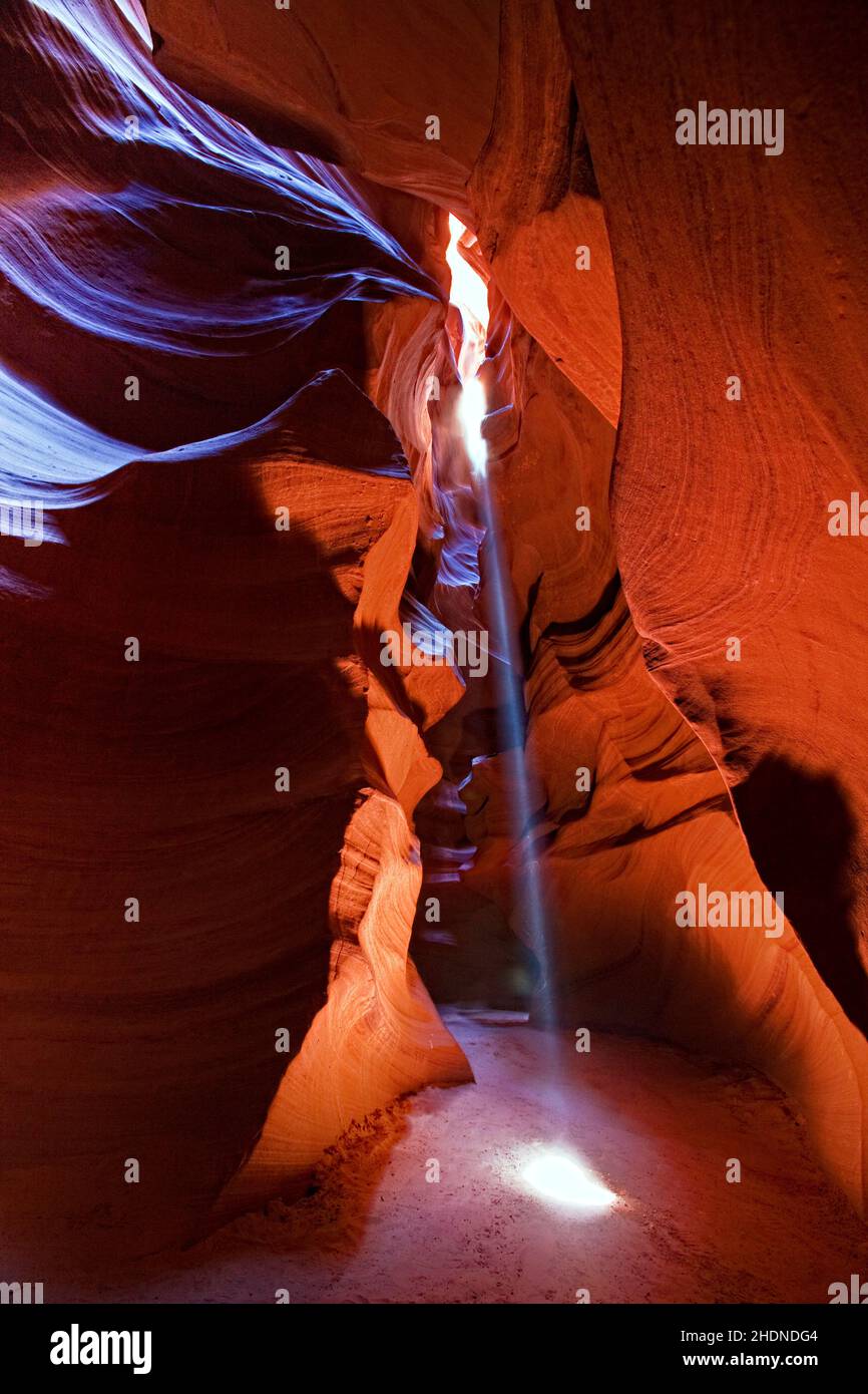 light beam, rock formation, antelope canyon, light beams, lightning ...