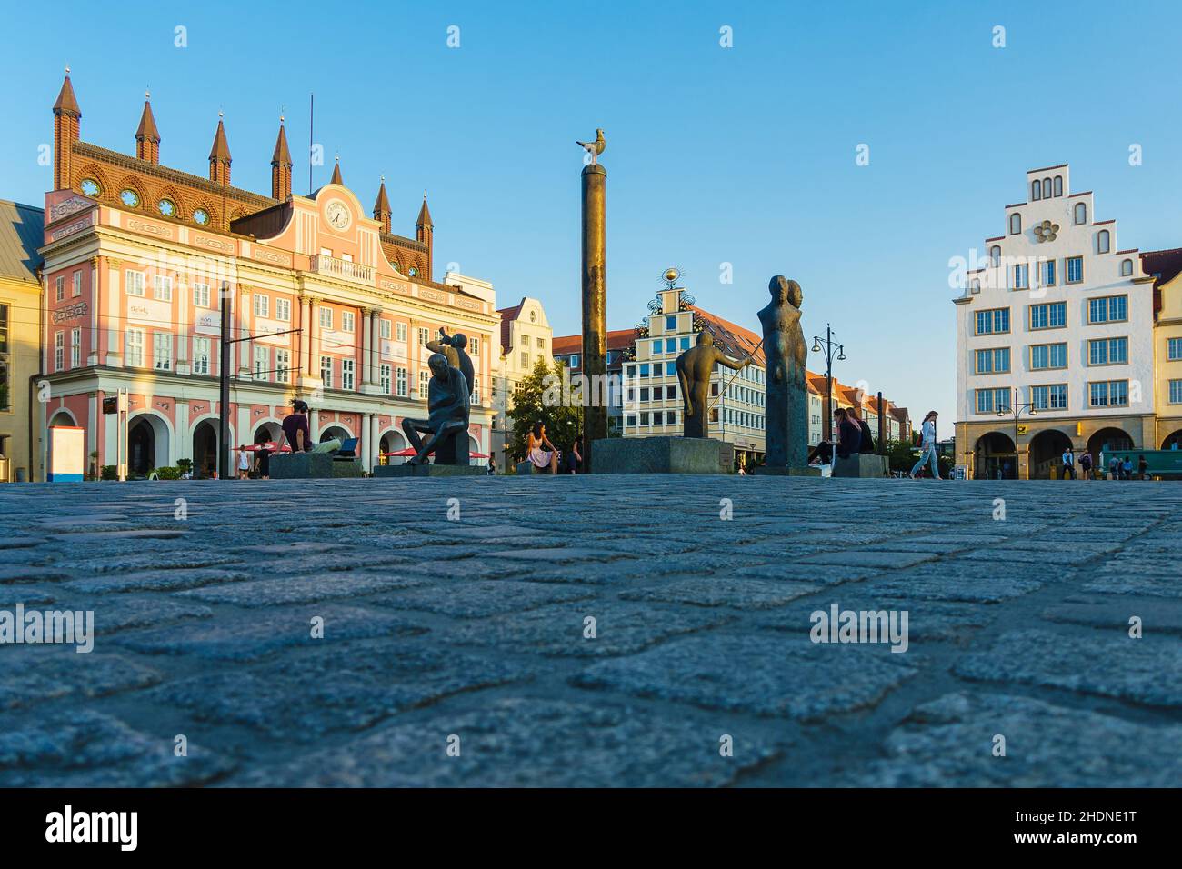 Historical house facades on the market square hi-res stock photography ...