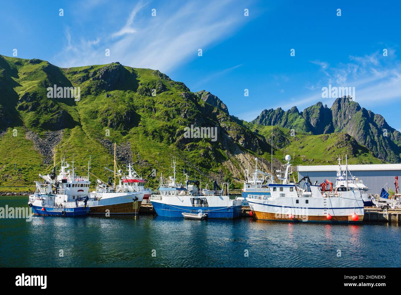 fishing industry, lofoten, ballstad, fishing industries, lofotens Stock ...
