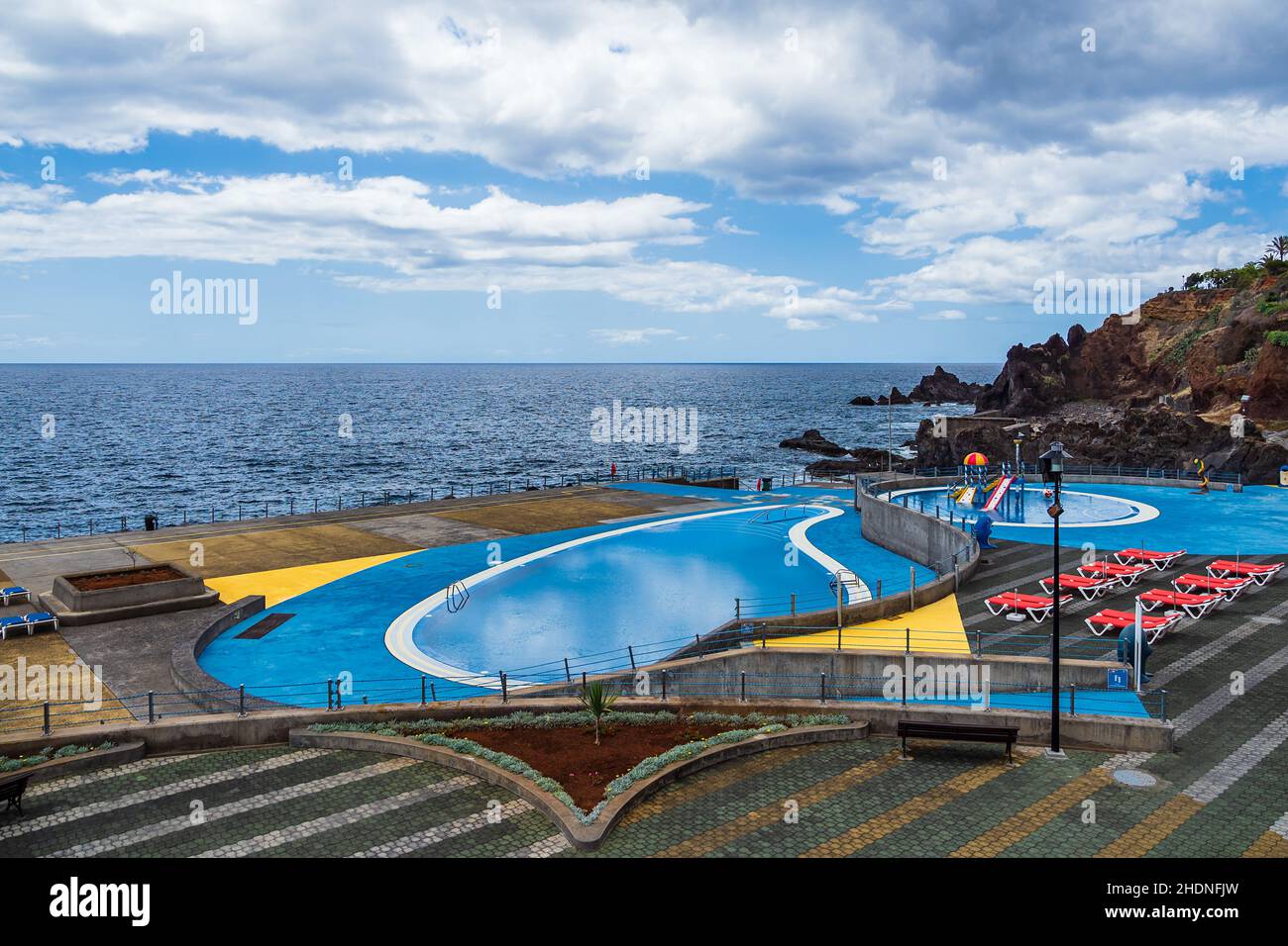 swimming pool, madeira, funchal, pool, madeiras, funchals Stock Photo ...
