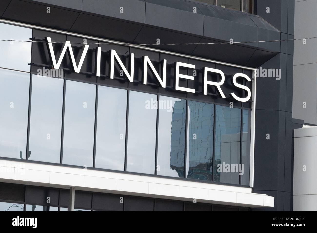 Toronto, ON, Canada - December 08, 2021: View at the brand identity ...