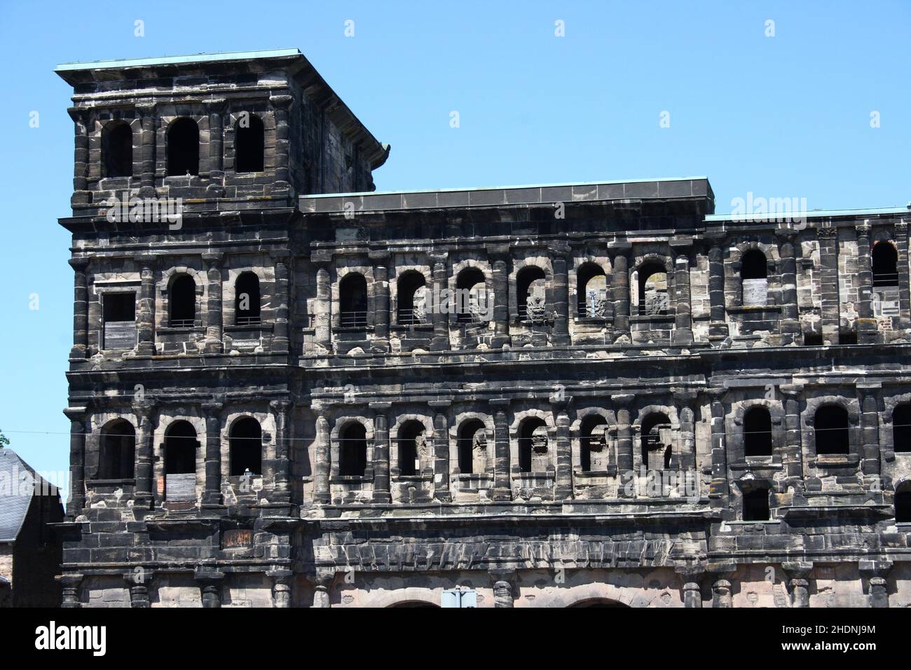 city gate, porta nigra, Black Gate, gates, porta nigras Stock Photo - Alamy
