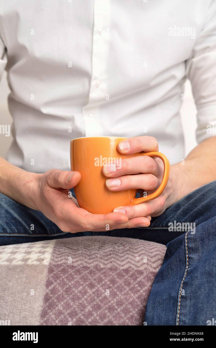 man, coffee time, coffee cup, guy, men, coffee break, coffee cups Stock ...