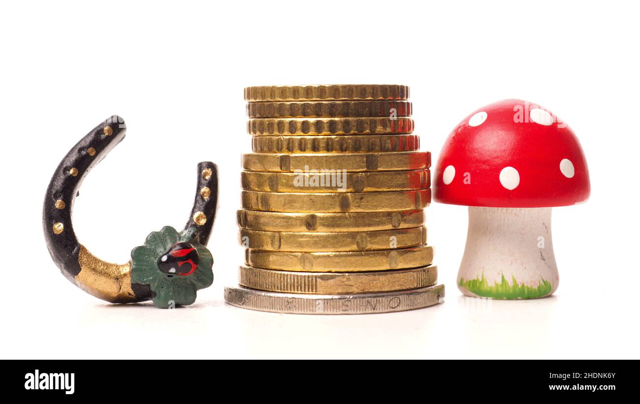 coins, good luck charm, coin, good luck charms Stock Photo - Alamy