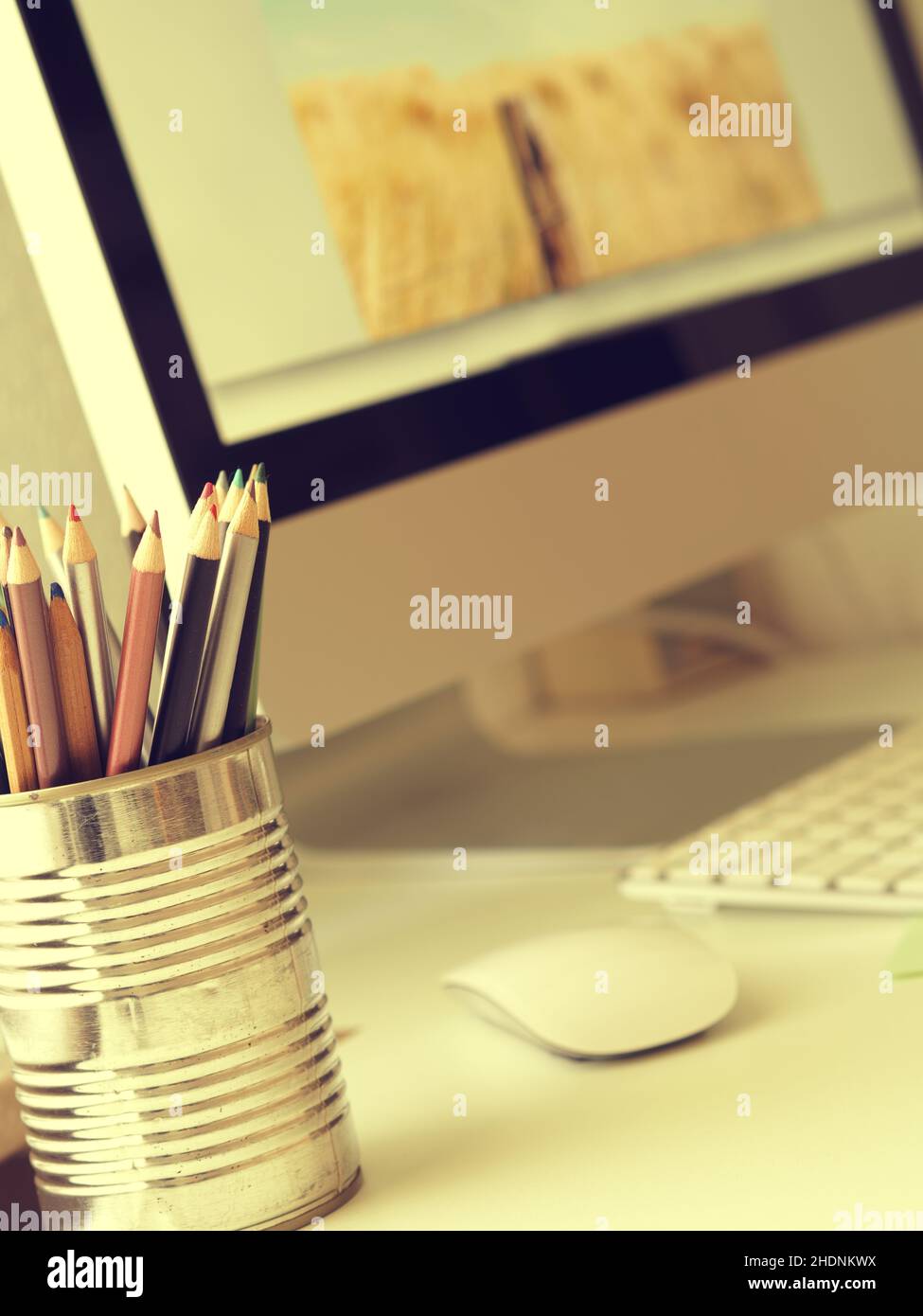 computer, desk, workplace, pens mugs, computers, computing, pc, desks ...