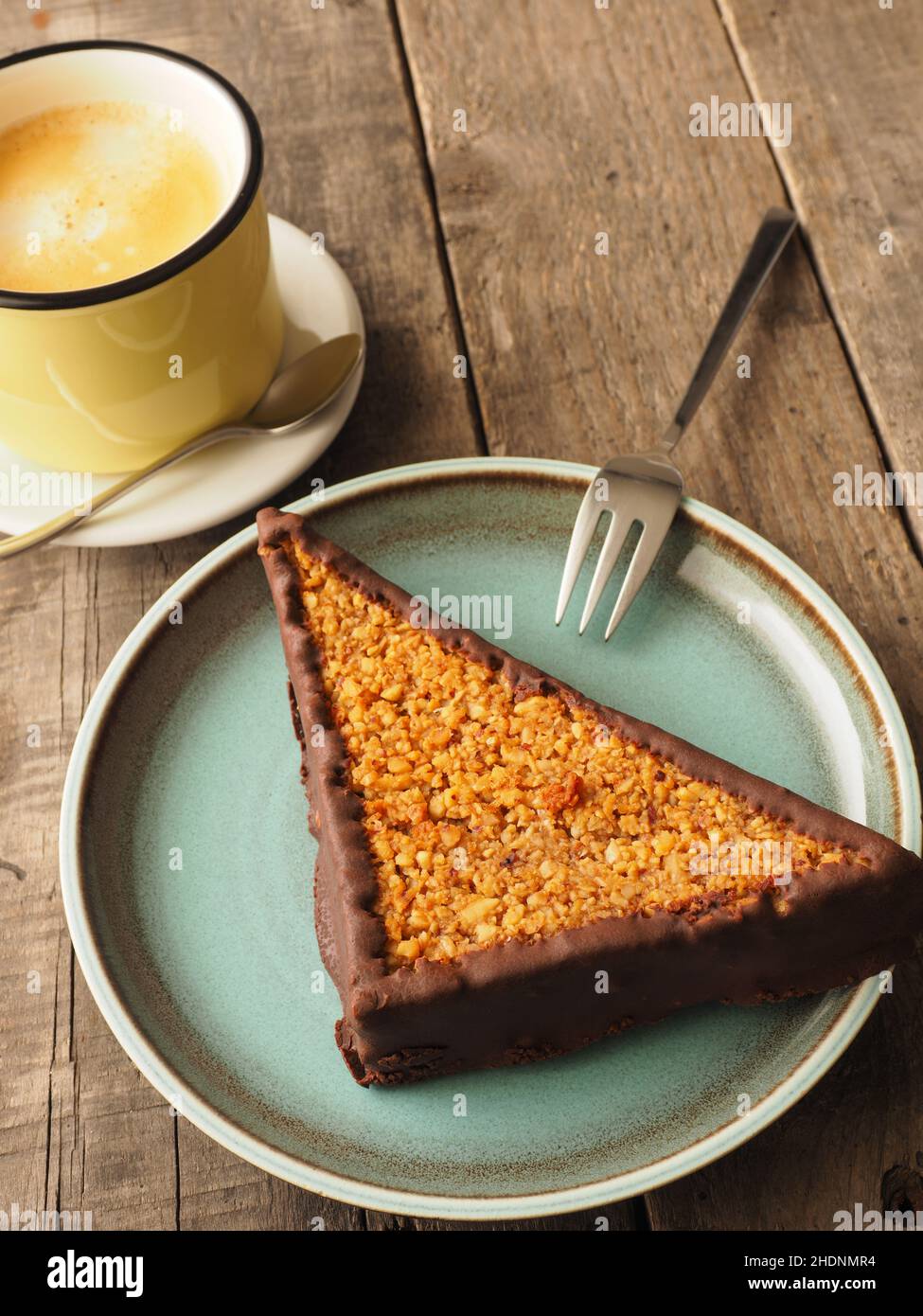 nut triangles , coffee time, nut triangles s Stock Photo - Alamy
