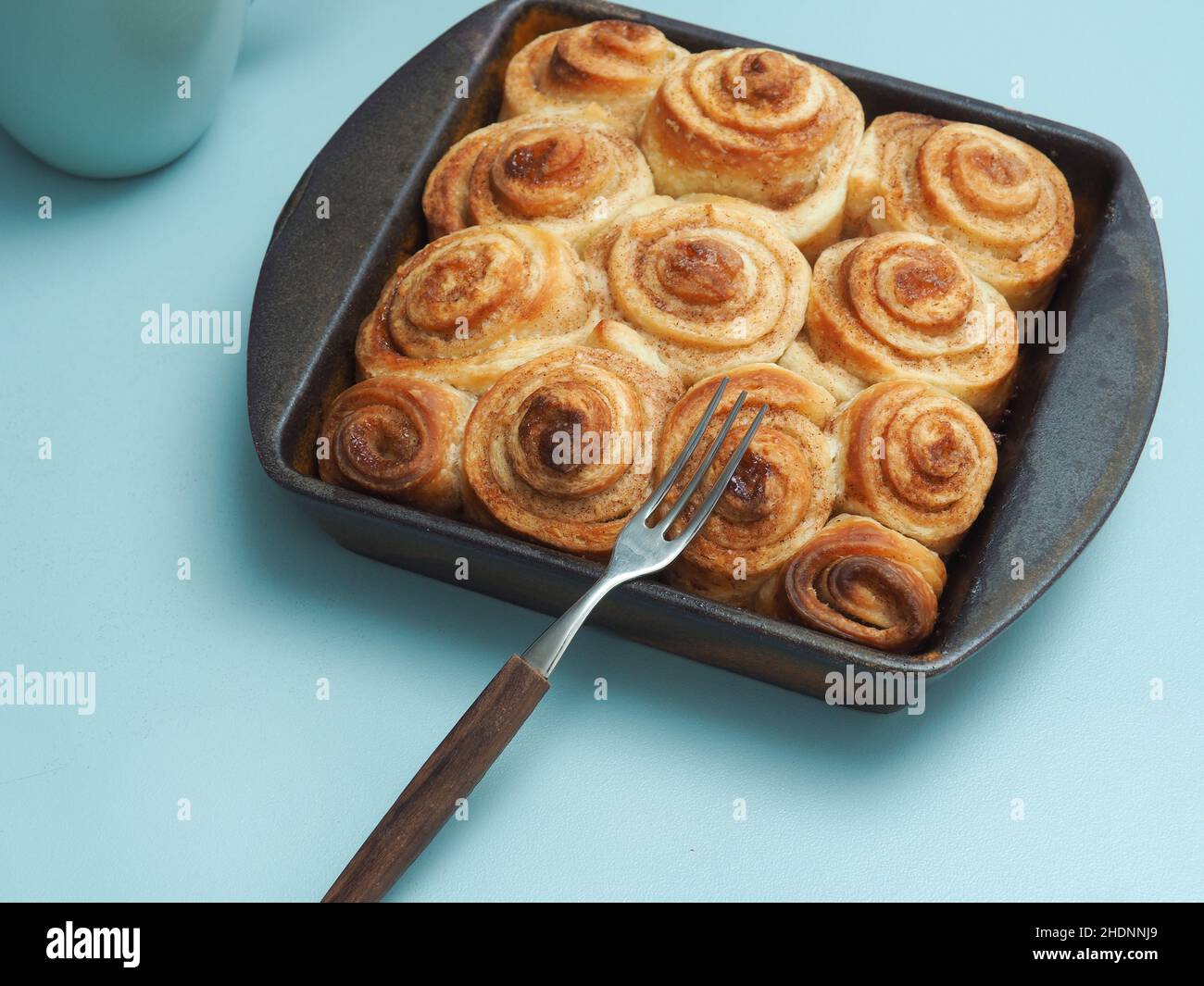 cinnamon bun, cinnamon buns Stock Photo - Alamy