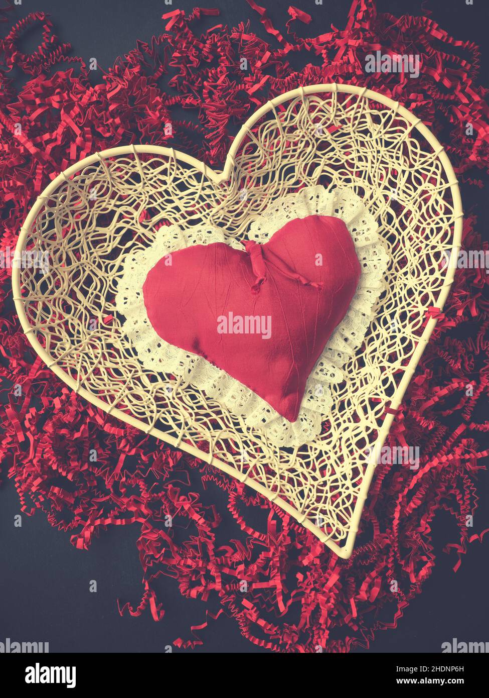 heart, textile heart, hearts, textile hearts Stock Photo - Alamy