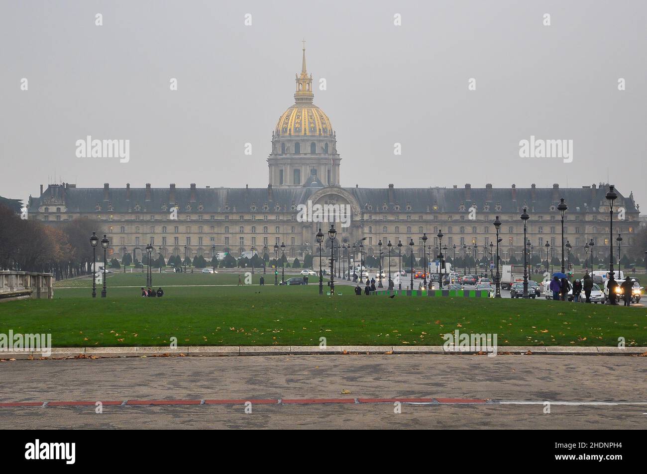 Exterior view of the famous Les Invalides museum in Paris during the ...