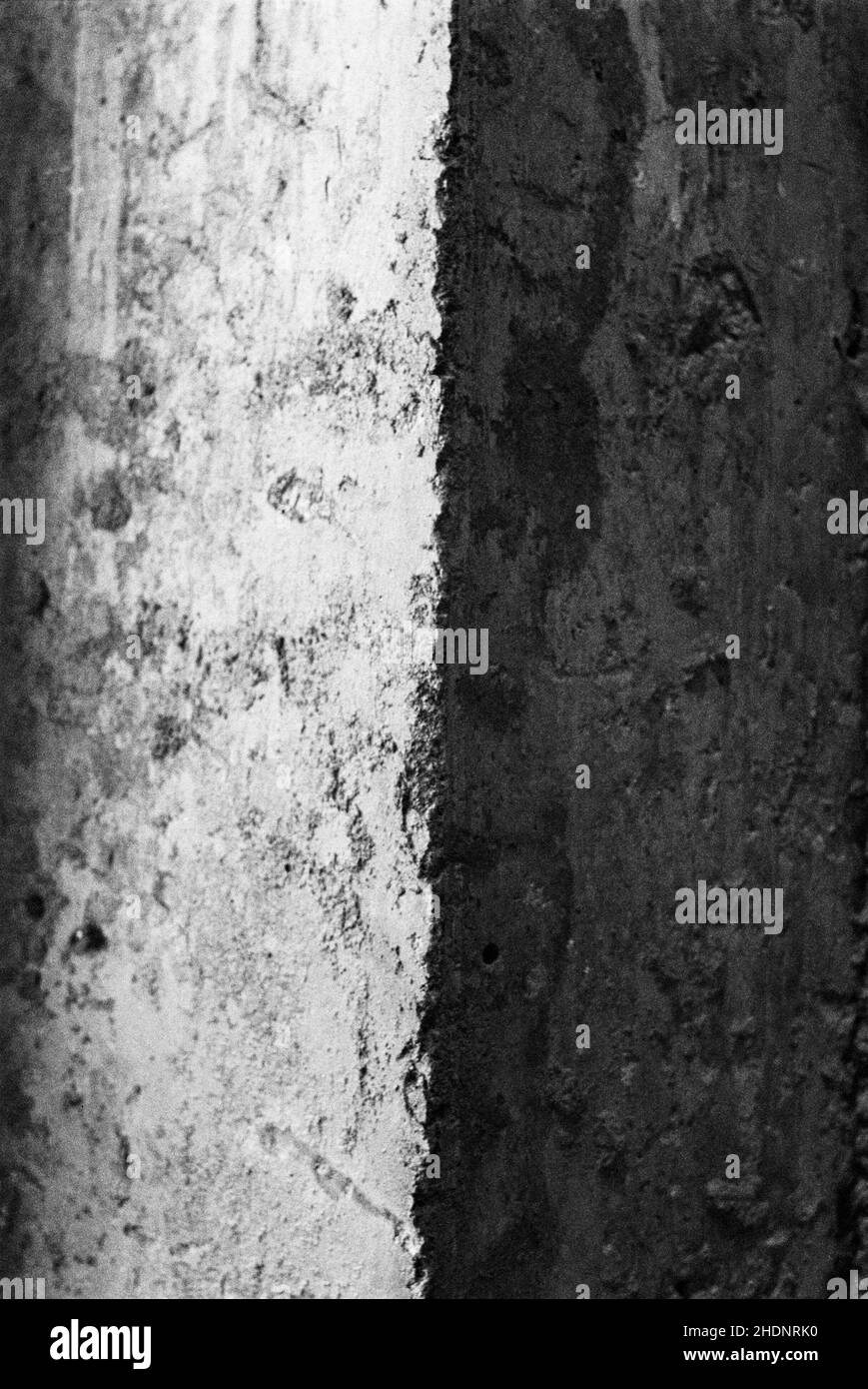 Vertical grayscale shot of the architectural details and the street art ...