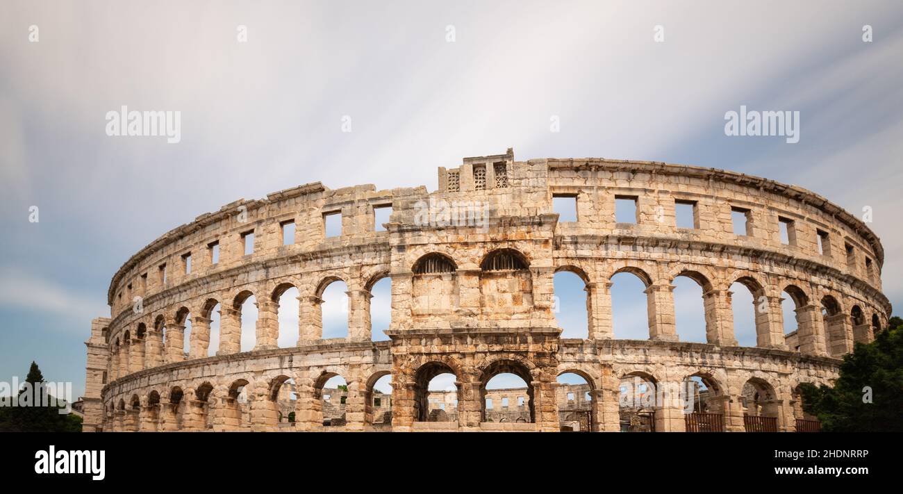 amphitheater, colosseum, pula, amphitheaters, colosseums, pulas Stock ...