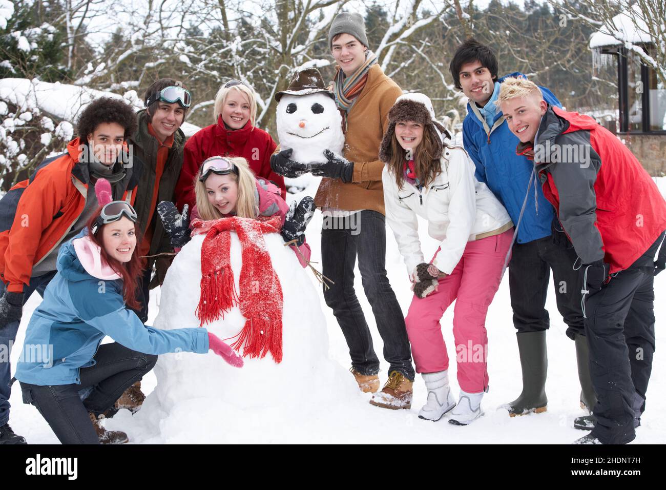 winter, friends, snowman, winters, friend, snowmen Stock Photo - Alamy